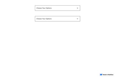 Mutli Select Dropdown Webflow