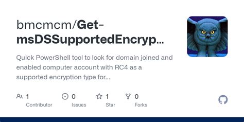 github bmcmcm get msdssupportedencryptiontypes quick powershell tool
