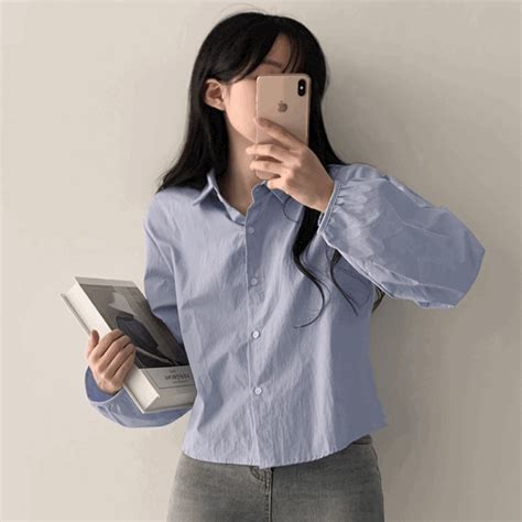 [봄원단 꾸안꾸 ] 전교일등 크롭 아방핏 남방 봄 셔츠 에이블리