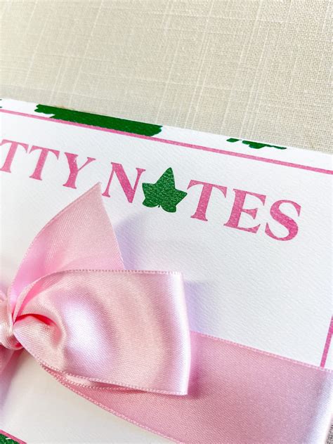 Pretty Notes Notepad Alpha Kappa Alpha Sorority Etsy