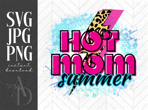 Hot Mom Summer Vibes Design Graphic By Addesign · Creative Fabrica