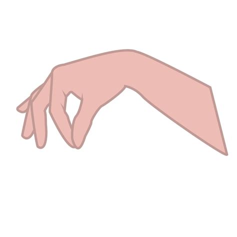 La Mano Agarrando Algo Vector Premium