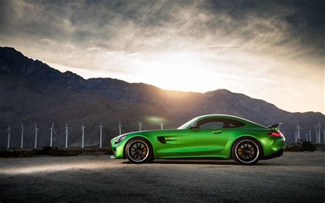Download Wallpapers 4k Mercedes Amg Gt R Sunset 2018 Cars Supercars