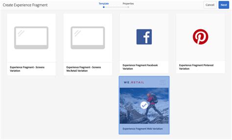 Experience Fragments Adobe Experience Manager