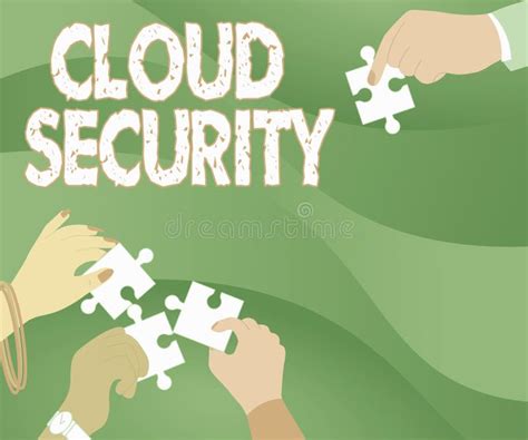 Hand Writing Sign Cloud Security Business Showcase Protect The Stored