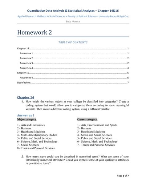 Exercises Statistics Pdf