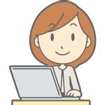 Female Computer User Vector Image Free SVG