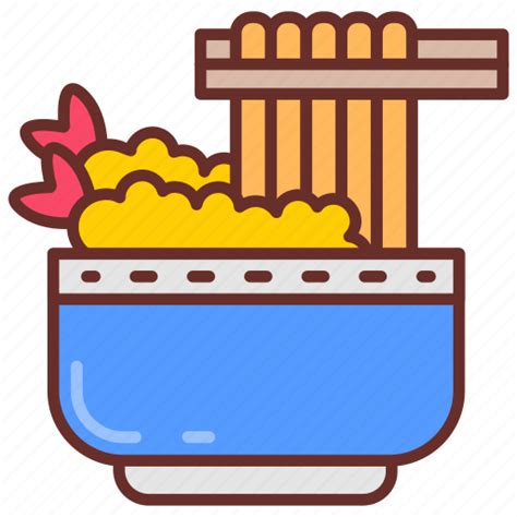 Udon Noodles Japanese Cuisine Food Spaghetti Chopsticks Icon Download On Iconfinder