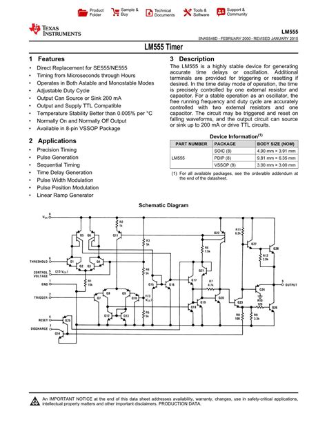 Lm555 Timer Datasheet Complete Specifications And Pinout