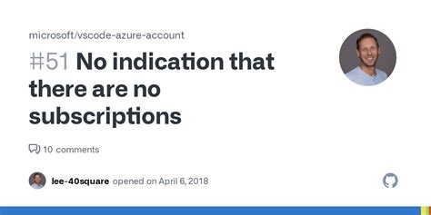 No Indication That There Are No Subscriptions · Issue 51 · Microsoft
