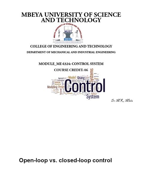 lecture 2 open loop vs closed loop control me 6324 pdf control