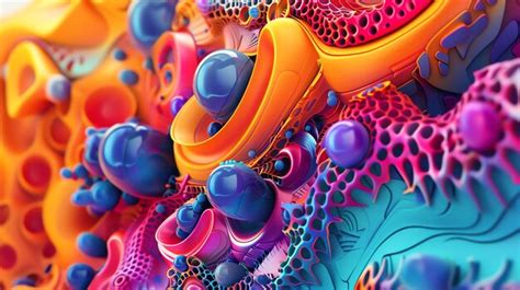 Premium Photo Abstract 3d Render Of Colorful Geometric Shapes