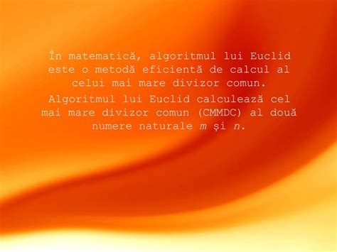 Algoritmul Lui Euclid Pptx Algoritmul Lui Euclid Pptx