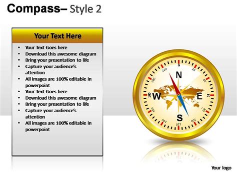 Compass Style 2 Powerpoint Presentation Slides Powerpoint Templates