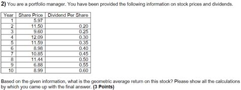 Solved Based On The Given Information What Is The Geometric Chegg