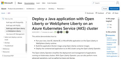 在aks上运行websphere Liberty和open Liberty Java Blog In Chinese