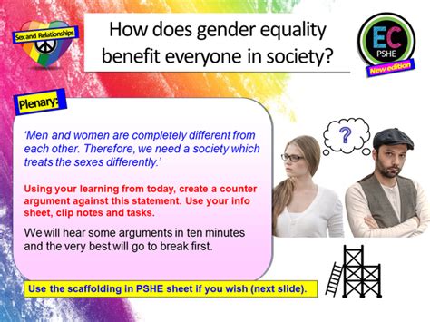 Gender Equality And The Gender Debate Pshe Lesson Ec Publishing