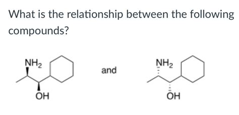 Solved What Is The Relationship Between The Following Compounds And