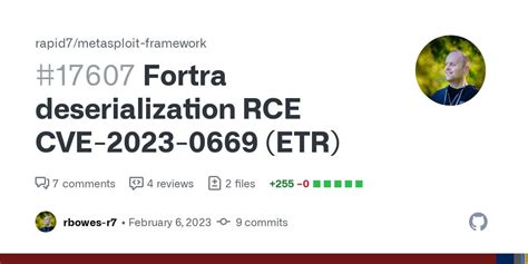 Fortra Deserialization Rce Cve 2023 0669 Etr By Rbowes R7 · Pull Request 17607 · Rapid7