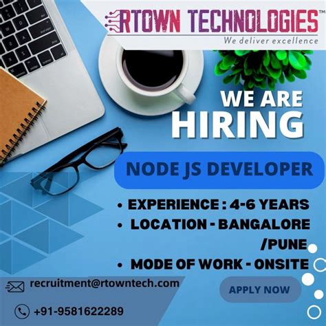 Nodejs Javascript Backenddeveloper Techjobs Hiringnow Bangalorejobs R Town Technologies