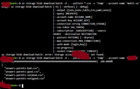 Azure How To Run Az Storage Blob Download Batch Command In Script