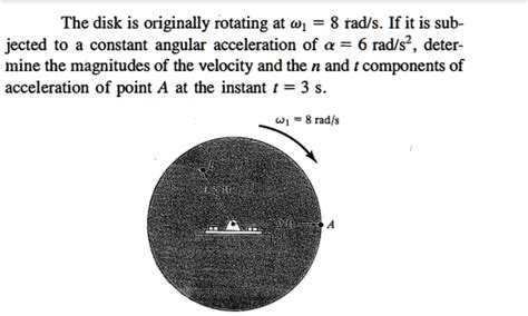 the disk is originally rotating at ω1 8 rad s if it is subjected to a constant angular