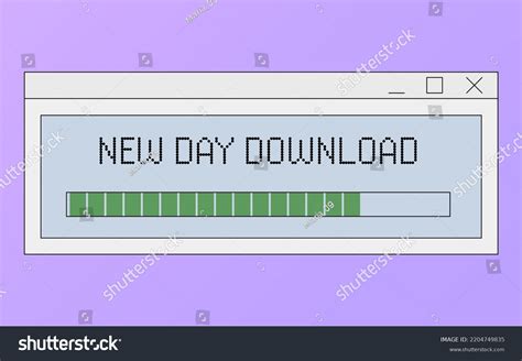Vector Retro Loading Window Nostalgic Ui Stock Vector Royalty Free 2204749835 Shutterstock