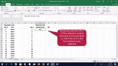 Statistics How To Draw A Simple Random Sample Using Excel Sk1 Pptx