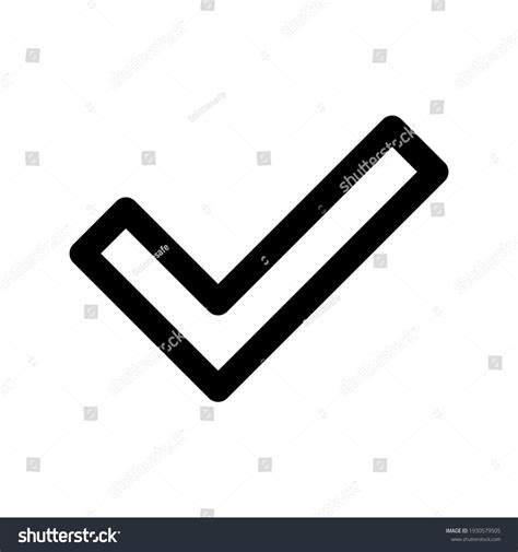 Check Mark Icon Check Mark Outline Stock Vector Royalty Free 1930579505 Shutterstock