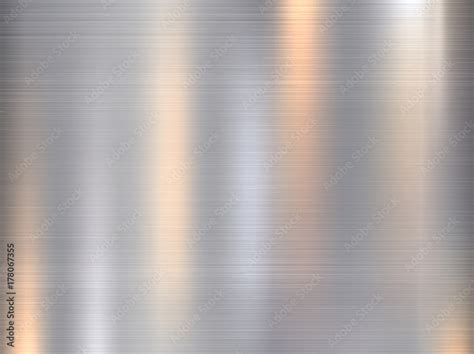 Metal Stainless Steel Texture Background With Reflection Stock 벡터