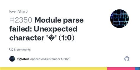 Module Parse Failed Unexpected Character 10 · Issue 2350