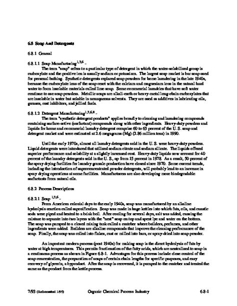 Soap And Detergent Manufacturing Pdfcoffeecom