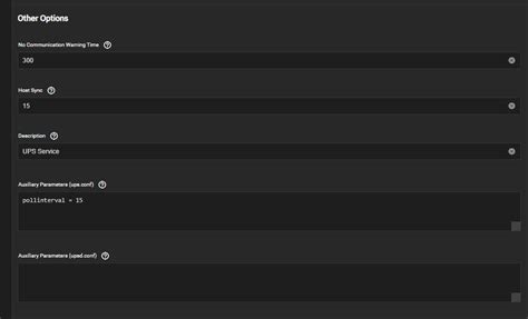 Add Nf Auxiliary Parameterss To Ui In Services Ups Feature Requests Truenas
