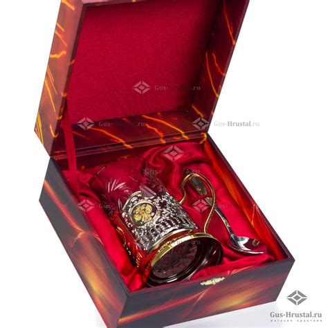 Подарочный футляр для подстаканника, стакана и ложки - VIP футляр для 1 ...