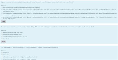 Solved Suppose A Spacecraft Is In Orbit Around A Planet And Chegg Com