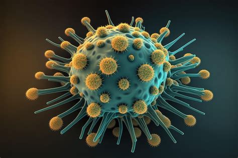 Premium AI Image AI Generated Medical Illustration Of Virus Bacteria