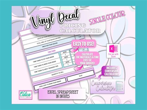 Vinyl Decal Pricing Calculator For Small Businesses In Inches Cost
