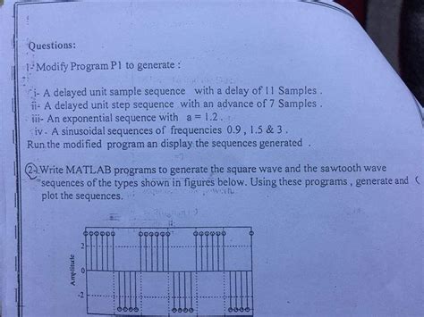 Questions 1 Modify Program P1 To Generate I A