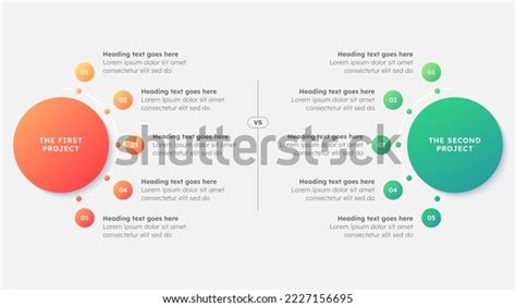 Process Workflow Features Options Comparison Chart Stock Vector Royalty Free