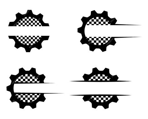 Premium Vector Set Of Different Blank Gear Logos Automotive Logos Industrial Logos Racing