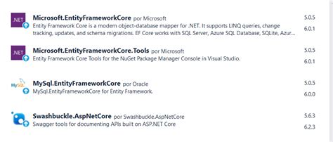 Add Migration Retorna Method Get Info Erro API Rest NET