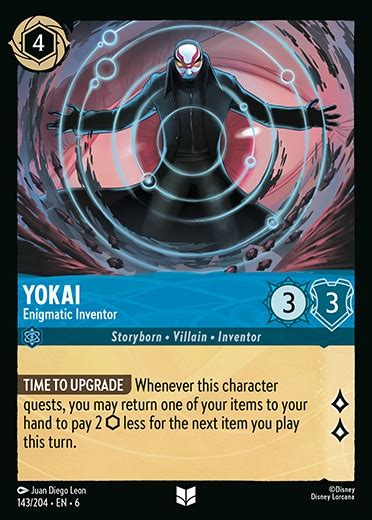 Yokai Enigmatic Inventor 143204 Disney Lorcana Card Details Yokai Enigmatic Inventor 143204 Disney Lorcana Card Details