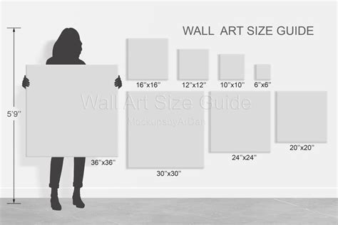 Square Canvas Size Guide With Person Canvas Print Size Guide Wall Art