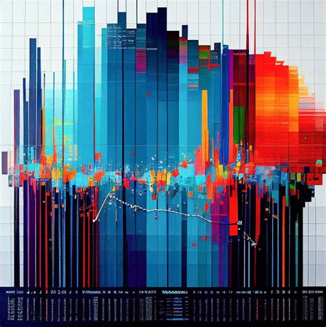 Abstract Graph Visualization Of The Financial Data And Stock Markets Concept Made With