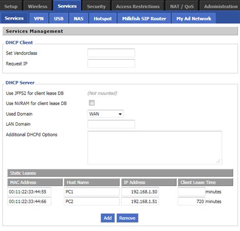 Dd Wrt How Can I Tell Dd Wrt Dhcp To Assign Same Ip To The Same