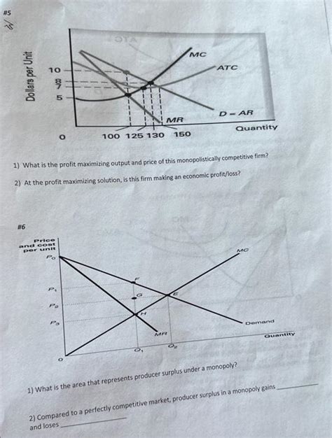 Solved 1 What Is The Profit Maximizing Output And Price Of