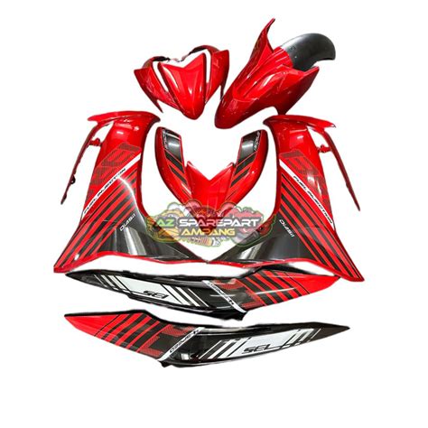 Coverset Lc V8 Merah Robot Fisrt Model First Model Sticker Tanam Shopee Malaysia