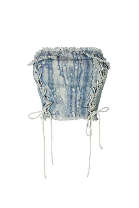Vicky Print Corset Strapless Top