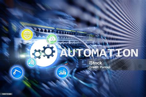 비즈니스 프로세스와 혁신 기술 제조 자동화 서버 룸 배경에서 인터넷 및 기술 개념입니다 비즈니스 프로세스에 대한 스톡 사진 및 기타 이미지 비즈니스 프로세스 자동화