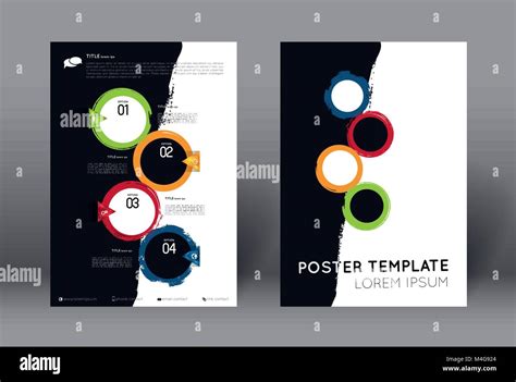 abstract poster design template with colorful grunge stroked circles